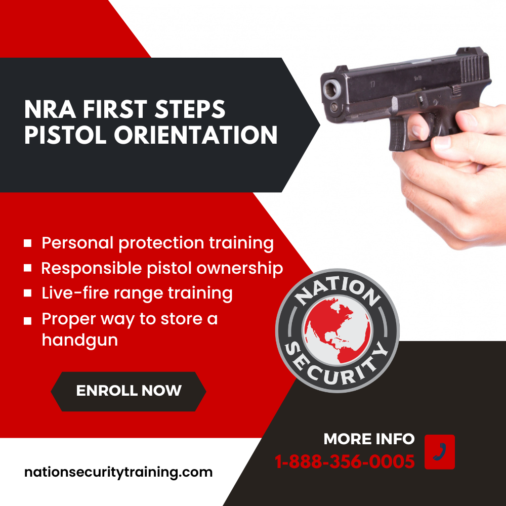 NRA FIRST Steps Pistol Orientation – Nation Training